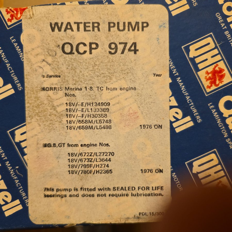 Vattenpump Morris Marina Mg 1976 | Köp på Tradera (712070066)