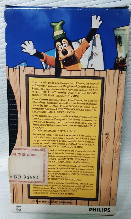 RARE DISNEY VHS PROMO PHILIPS EURODISNEY DISNEY.. | Köp på Tradera ...