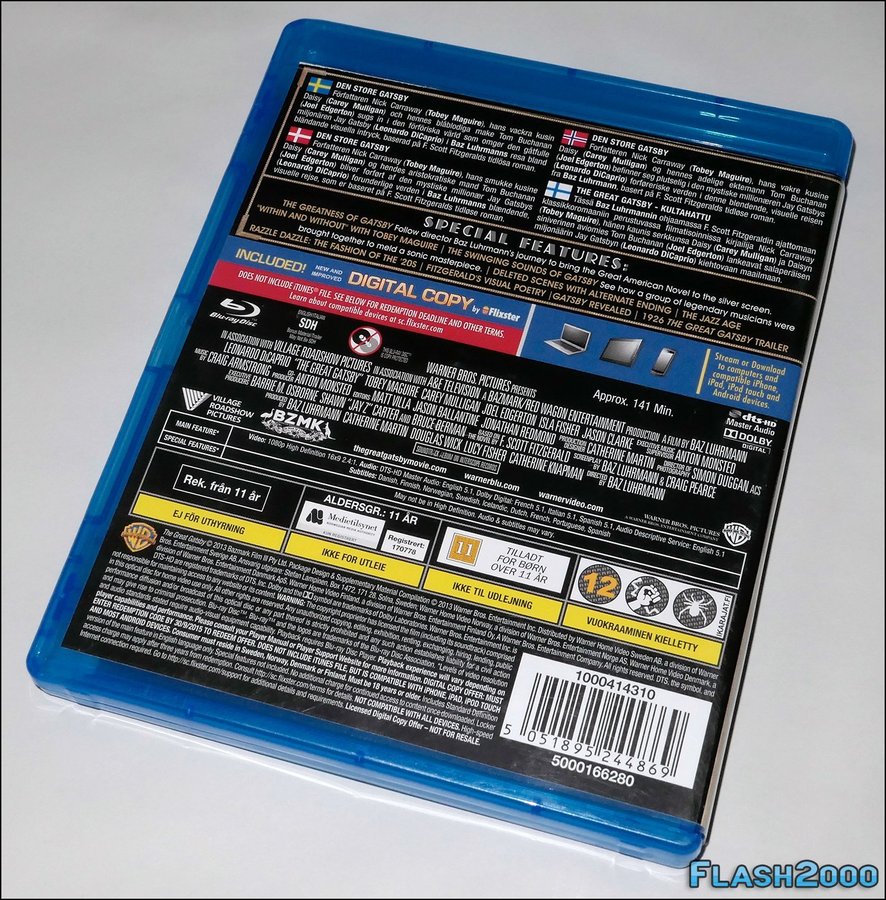 The Great Gatsby - Leonardo DiCaprio - Blu-ray .. | Köp på Tradera ...