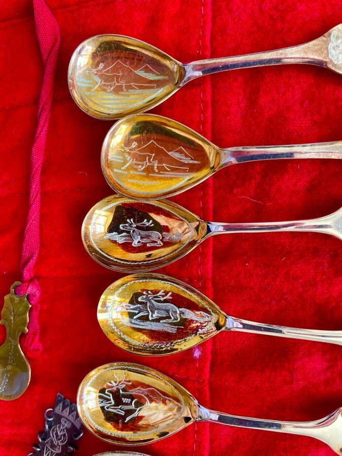 Samiskt silversmed arvidsjau kaffeskedar handverk | Köp på Tradera ...