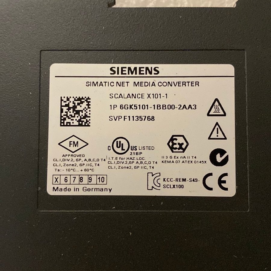SIEMENS SIMATIC NET MEDIA CONVERTER SCALANCE X1.. | Köp på Tradera ...