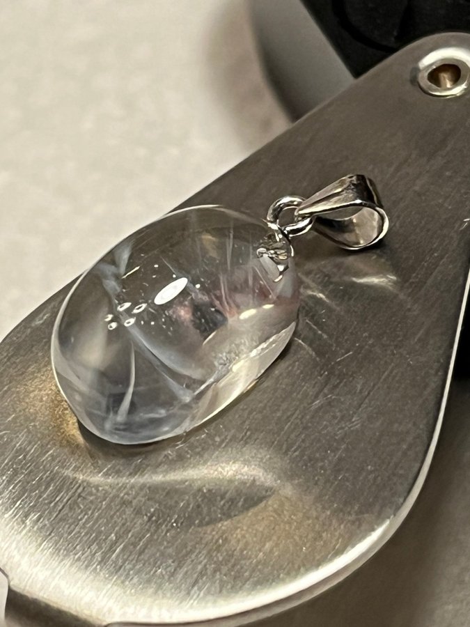 Hänge i sterling silver med blue needle quartz | Köp på Tradera (707967409)