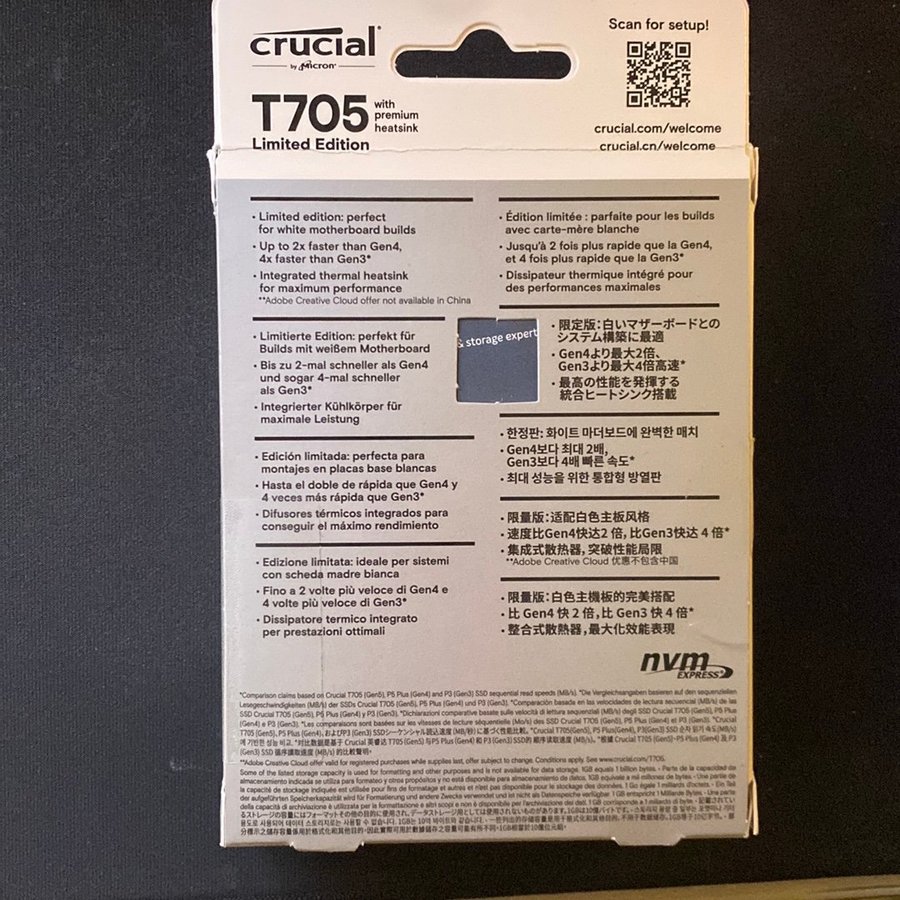 Crucial T705 M.2 NVMe PCIe Gen 5 Limited Editio.. | Köp på Tradera ...