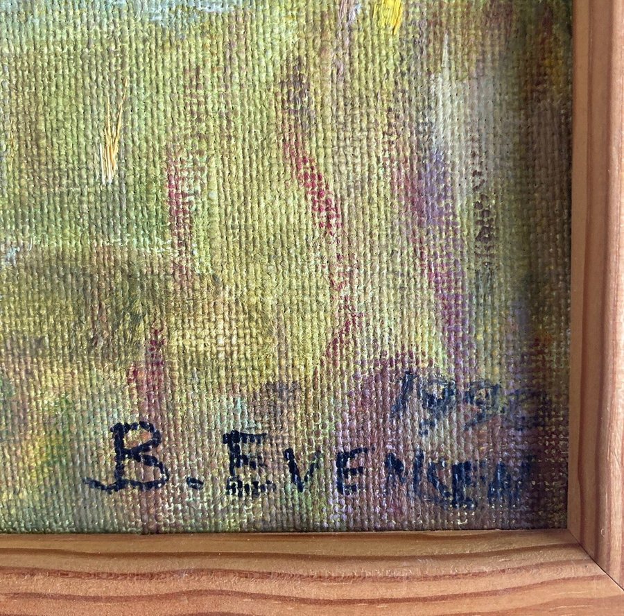 Tavla – Inramad Oljemålning – Olja på duk – Ram.. | Köp på Tradera ...