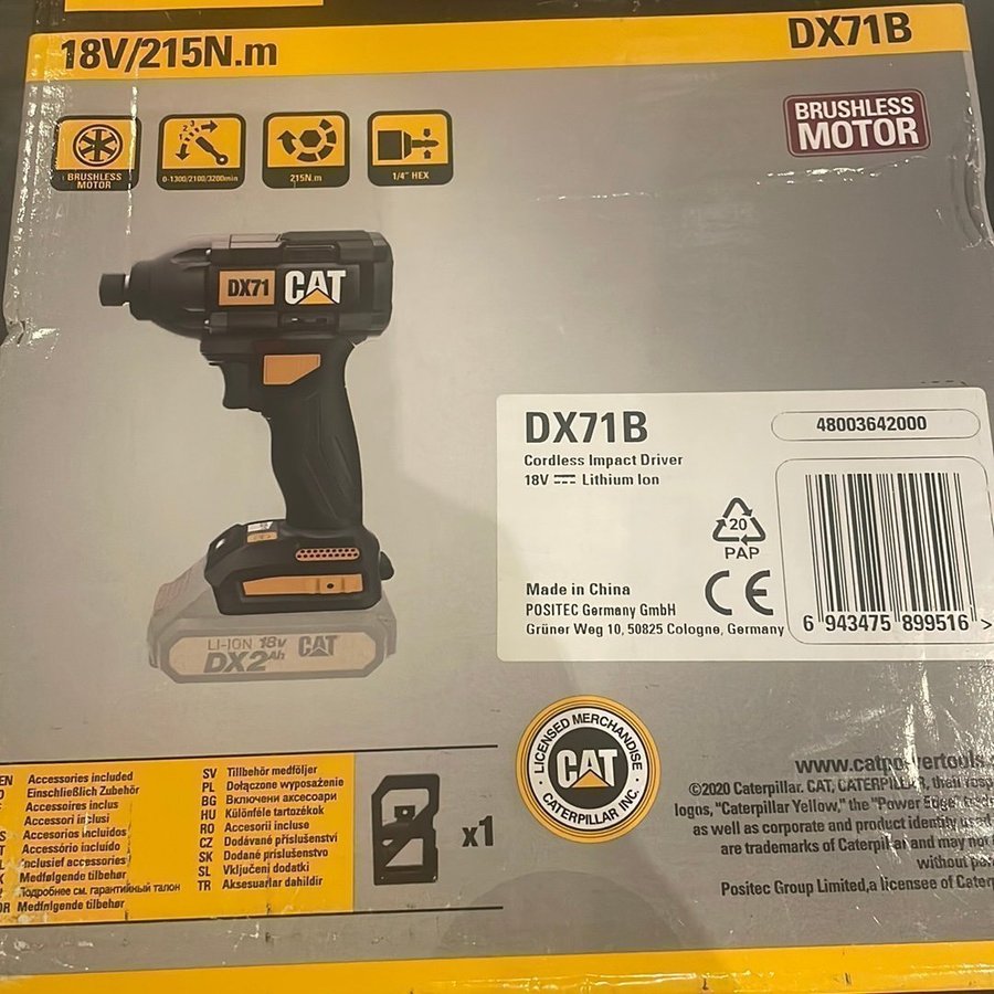 CAT 18V Brushless Impact Driver DX71B | Köp på Tradera (713800699)