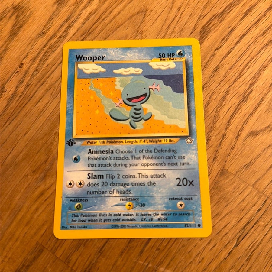 Wooper 1st Edition Neo Genesis Pokemonkort | Köp på Tradera (735025138)