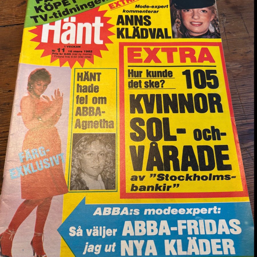 Hänt Extra - 16 mars 1982 ABBA Frida Agnetha | Köp på Tradera (702272885)