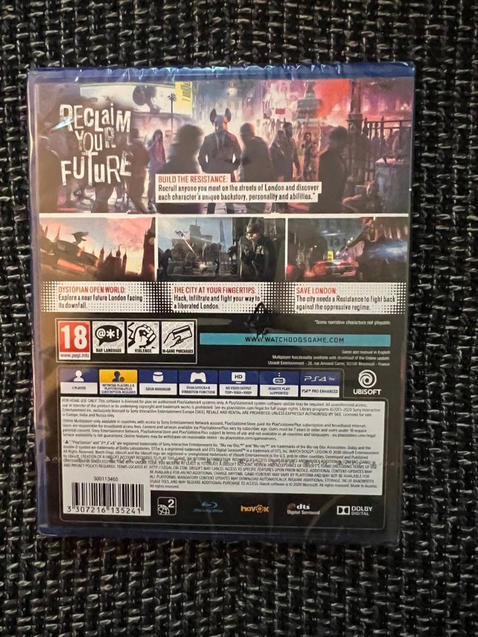[PS4 -> PS5] WATCH DOGS LEGION / NYTT & INPLASTAD | Köp på Tradera ...
