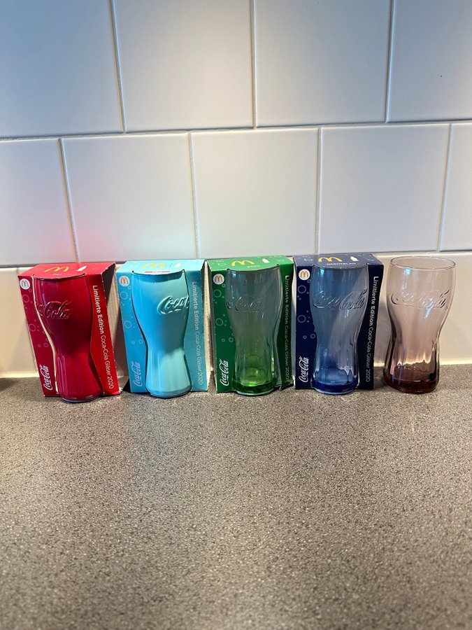 McDonalds Coca-Cola glas 2020 5 st Ovanliga! | Köp på Tradera (711350263)