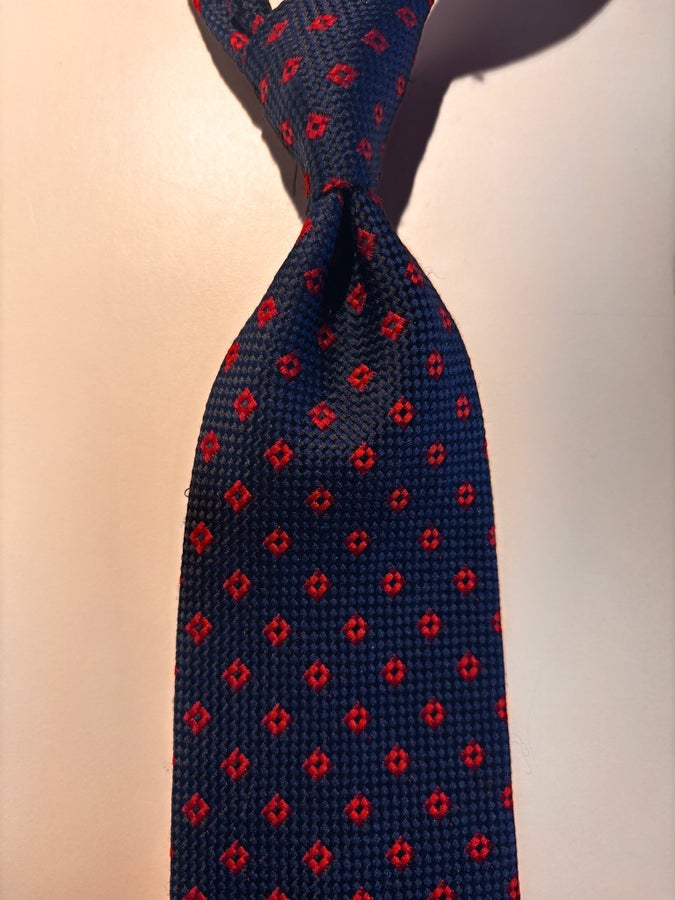 Vintage Mörkblå, röd slips | Köp på Tradera (736850960)