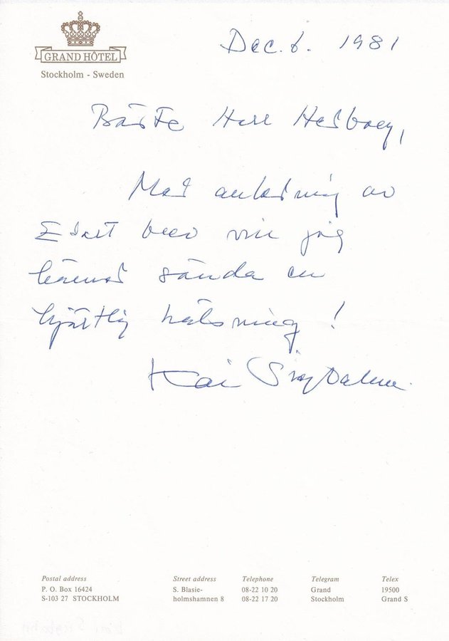 Kai Siegbahn - Nobelpriset Fysik 1981 | Köp på Tradera (438323763)