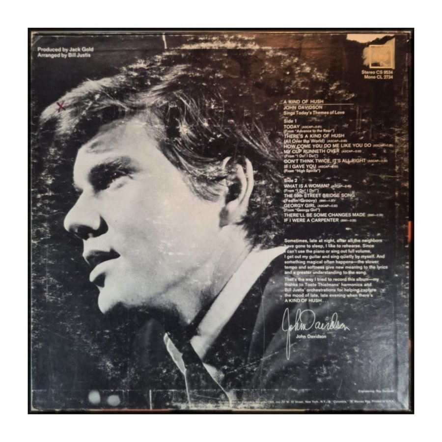 John Davidson: A Kind Of Hush | Köp på Tradera (733601551)