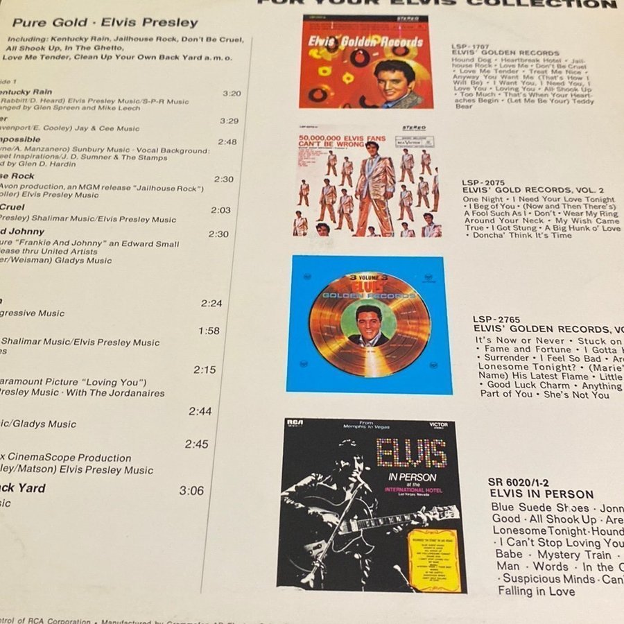 Elvis Presley - Pure Gold | Köp på Tradera (708458928)