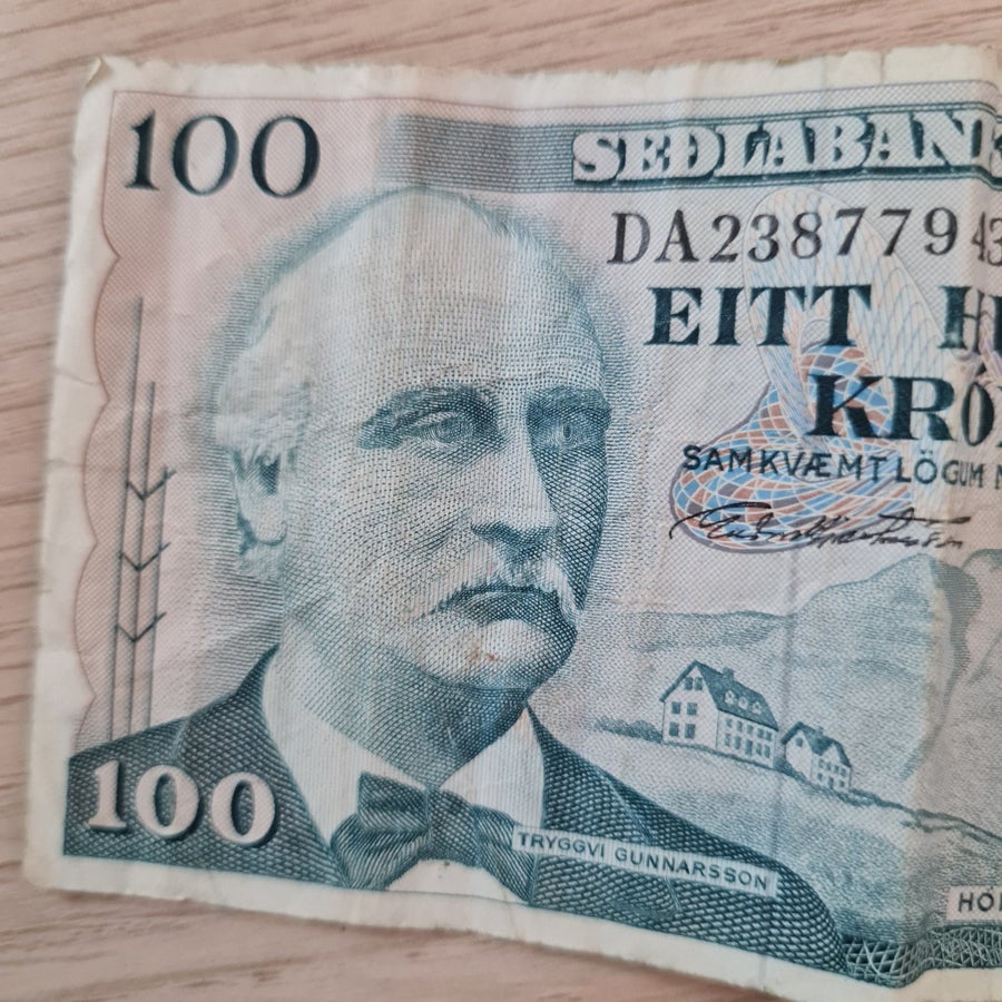 Se produkter som liknar Isländsk Sedel - 100 Krónur på Tradera (695777614)