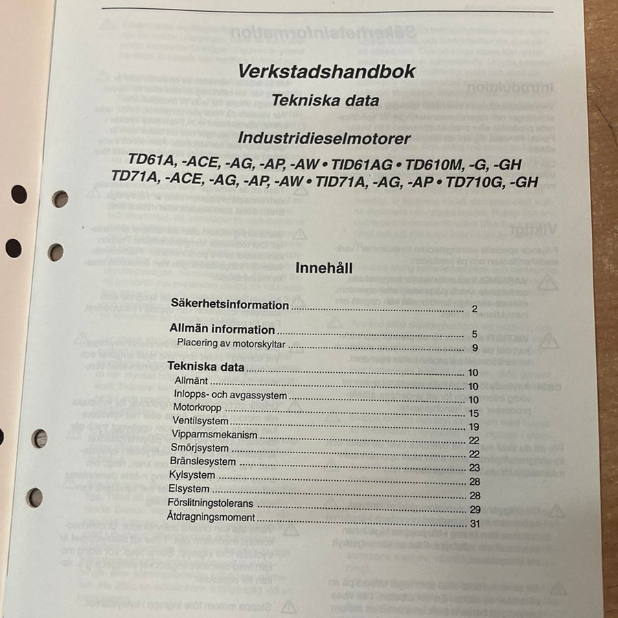 Verkstadshandbok Tekniska Data Volvo Penta | Köp på Tradera (694855906)