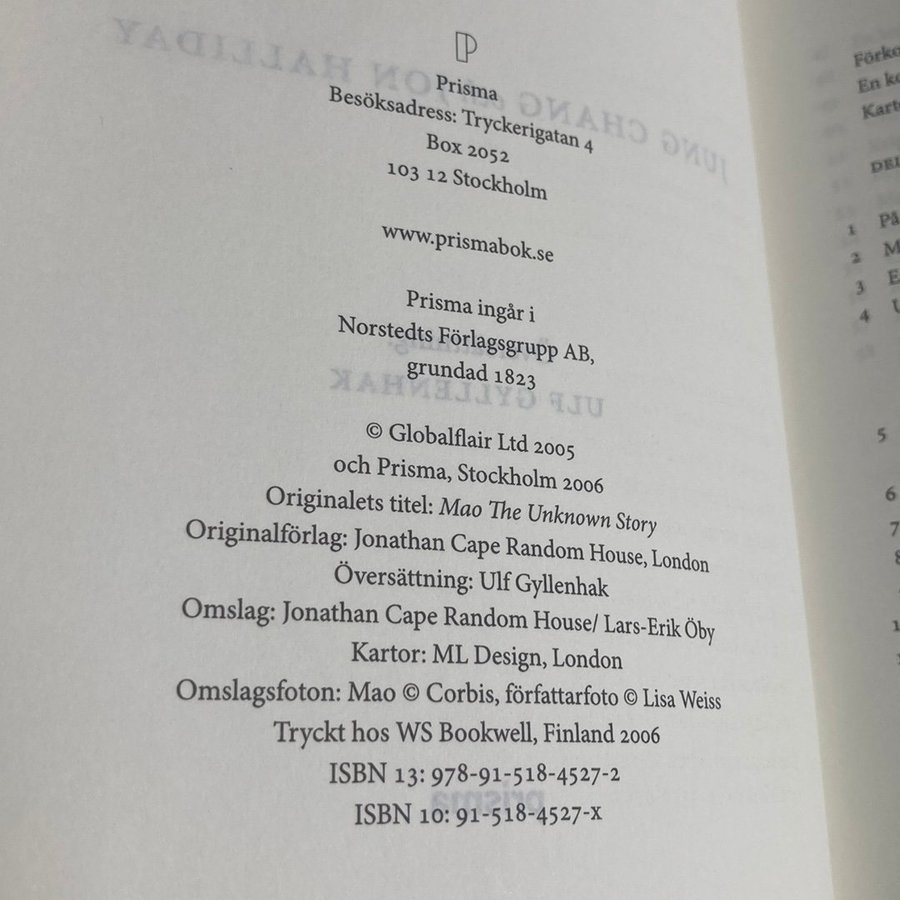 Mao - Den sanna historien av Jung Chang och Jon.. | Köp på Tradera ...