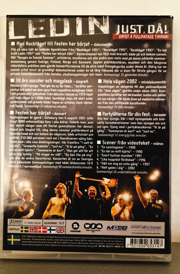 DVD:er: Björn Skifs XL3 och Thomas Ledin Just Då! | Köp på Tradera ...