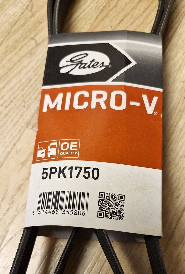 Drivrem. Multirem. Gates micro v-kit 5pk 1750 | Köp på Tradera (710742209)