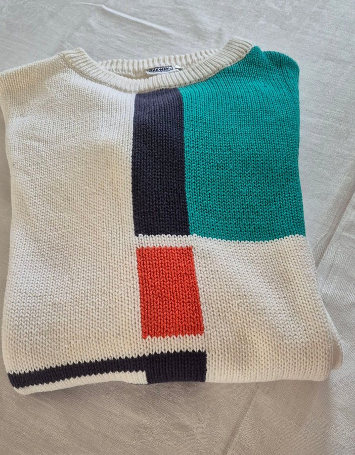 Retro oanvänd tröja i bomull med trevligt mönst.. | Köp på Tradera ...