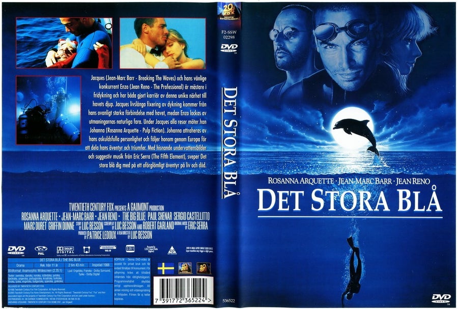 Det Stora Blå-1988-Jean Reno-Luc Besson-Rosanna.. | Köp på Tradera ...