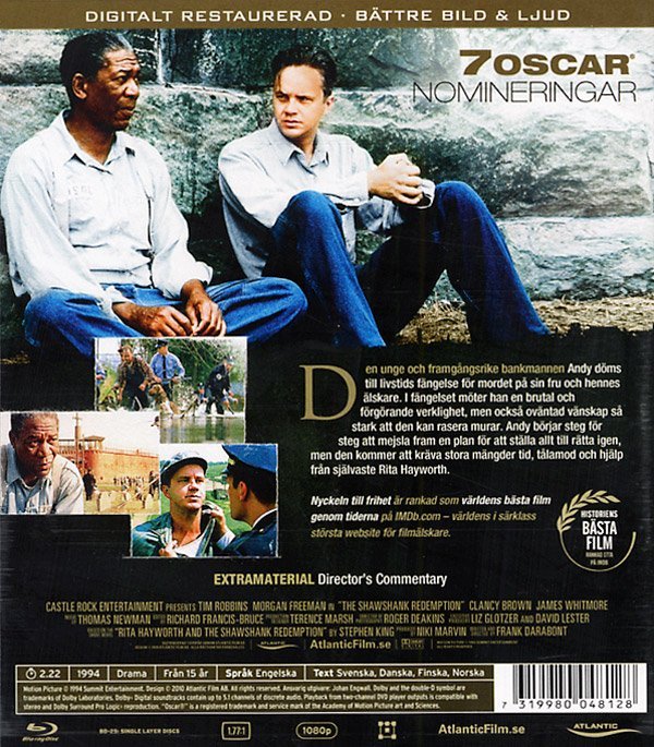 Nyckeln till frihet av Stephen King Blu-ray Mor.. | Köp på Tradera ...