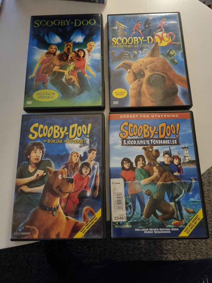 Scooby Doo 1 + 2 + Nu börjar mysteriet + Sjöodj.. | Köp på Tradera ...