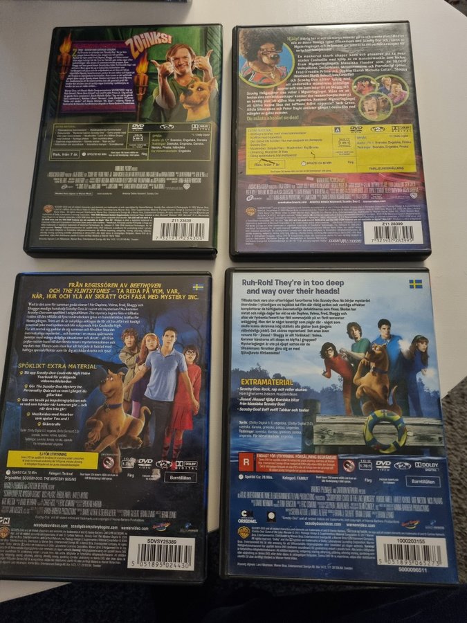Scooby Doo 1 + 2 + Nu börjar mysteriet + Sjöodj.. | Köp på Tradera ...