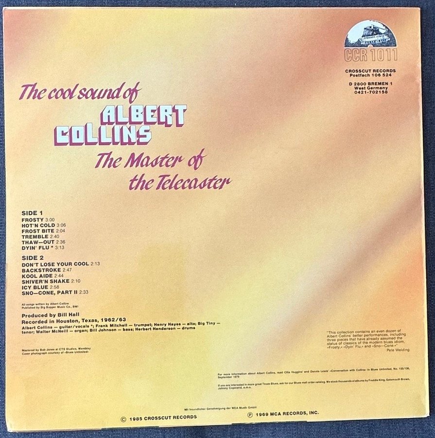 Se produkter som liknar Albert Collins – The Cool Sou.. på Tradera ...