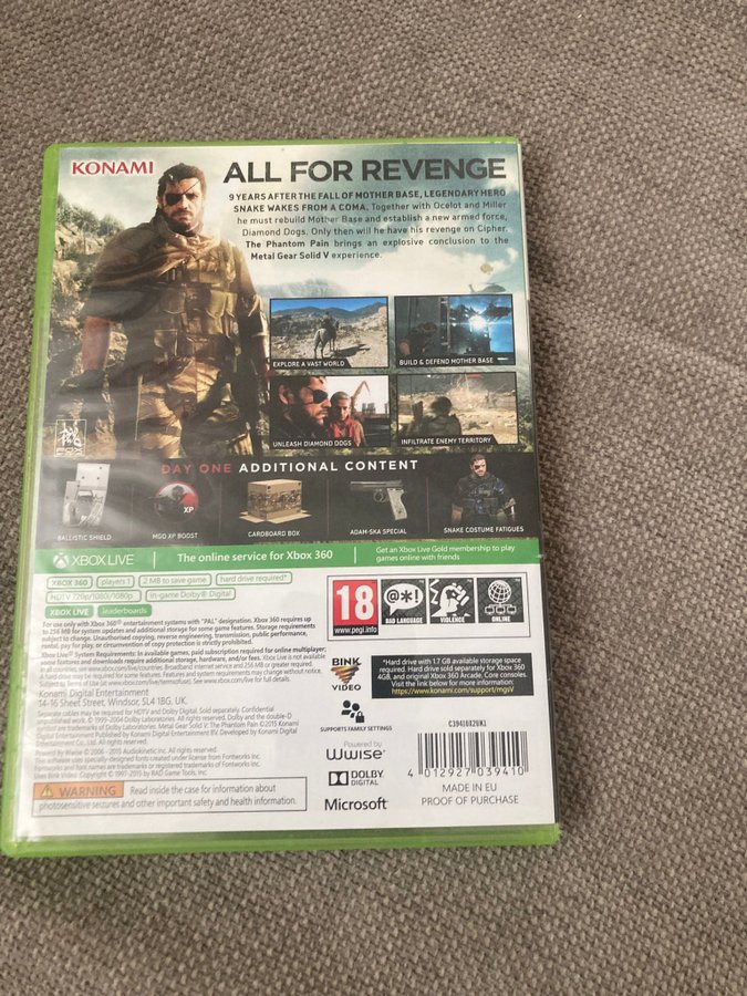 Tv-spel | Metal Gear Solid V: The Phantom Pain .. | Köp på Tradera ...