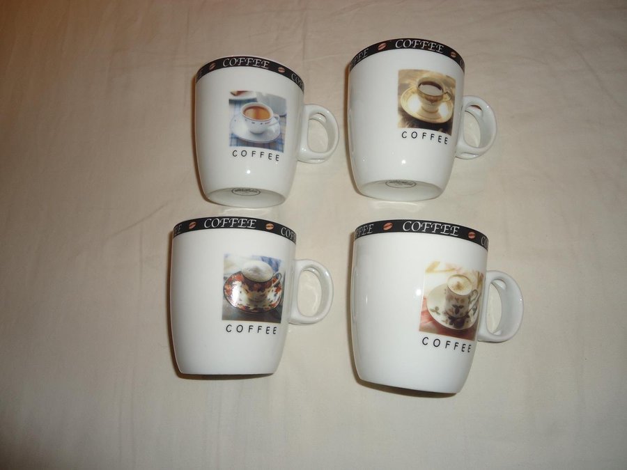 Coffee mugs SIAKI porslins kaffe muggar 4 st | Köp på Tradera (487673523)