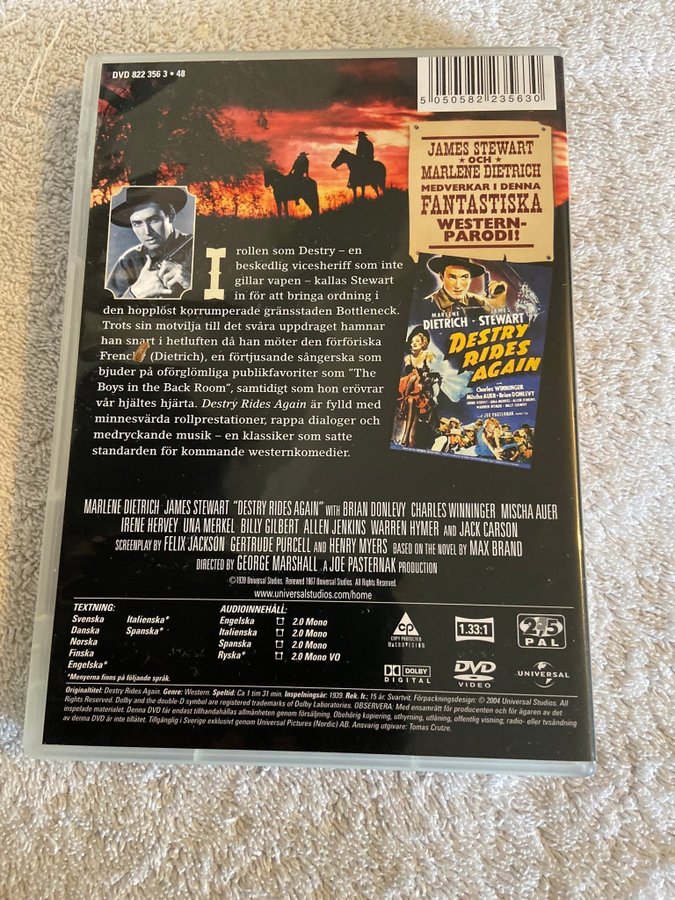 Destry Rides Again - DVD | Köp på Tradera (695787944)