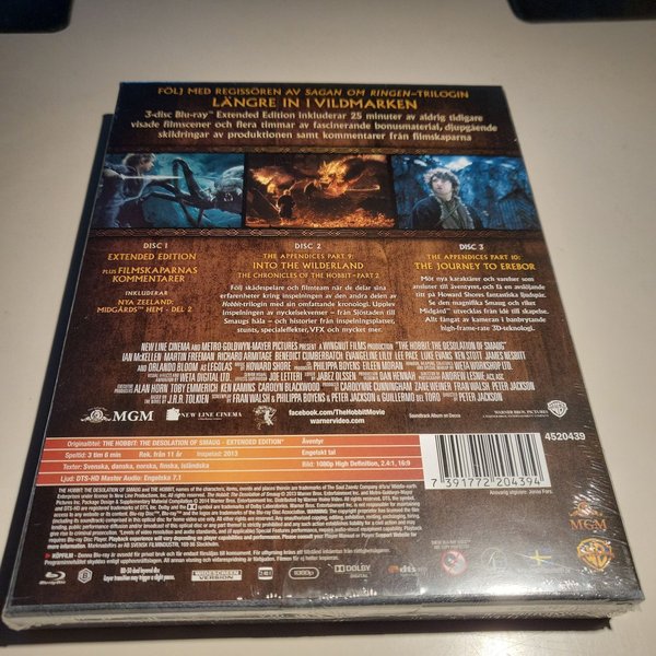 Hobbit: Smaugs Ödeläggelse (Blu-ray, Extended E.. | Köp på Tradera ...