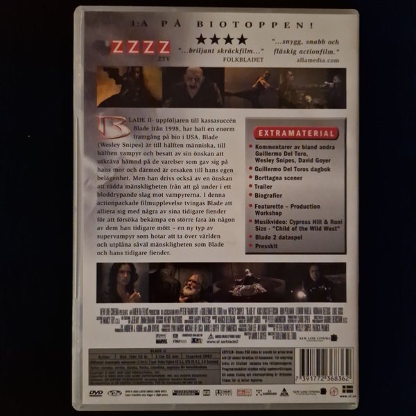 Blade II - 2 disc Special Edition (DVD) | Köp på Tradera (713671689)