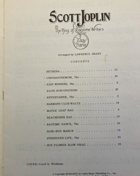 Scott Joplin, King of Ragtime, Arrangerad av La.. | Köp på Tradera ...