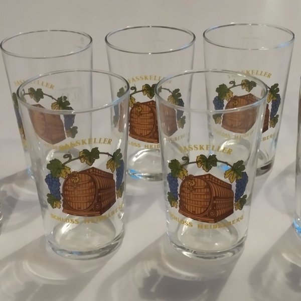 8st Fasskeller Schloss Heidelberg Glas | Köp på Tradera (708806609)