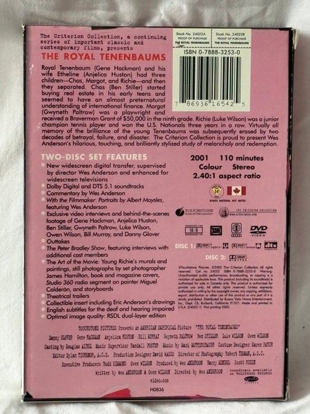 The Royal Tenenbaums - Criterion Collection DVD | Köp på Tradera ...