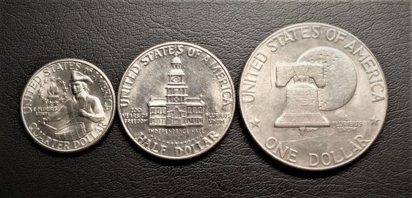 United States Bicentennial Set - 3 mynt - USA -.. | Köp på Tradera ...