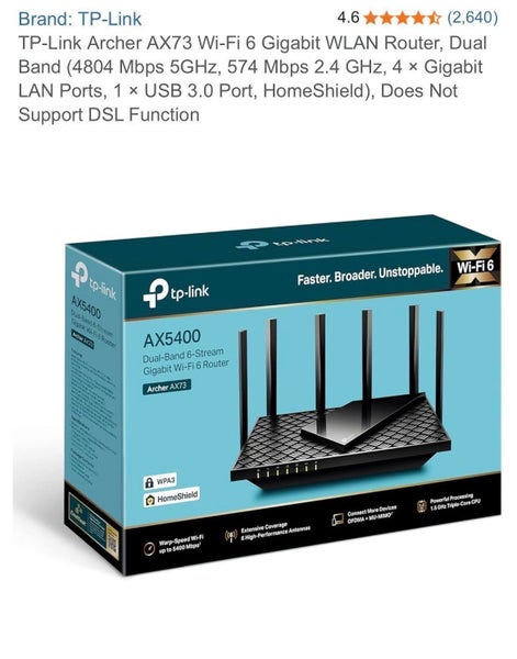 TP-Link Archer AX73 Wi-Fi 6 Gigabit WLAN-router | Köp på Tradera ...
