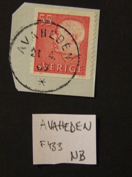 F 433 AVAHEDEN 21.4.69 (?) NB | Köp på Tradera (734724128)