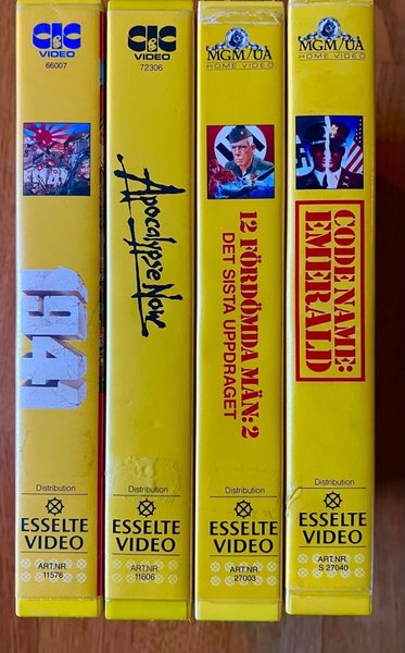 Ex hyr VHS: 1941, Apocalypse Now, 12 Fördömda M.. | Köp på Tradera ...