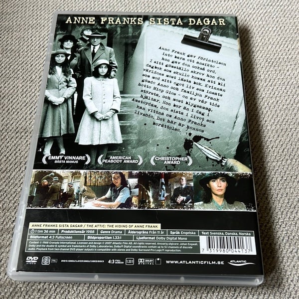 Anne Franks sista dagar (1988) | Köp på Tradera (717560383)