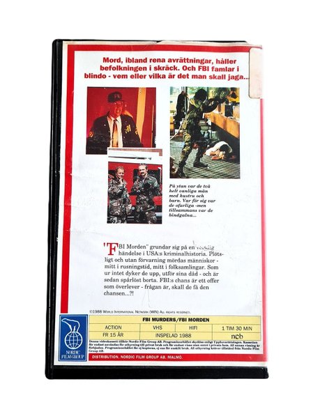 VHS FILM FBI MORDEN 1988 NORDIC FILMGROUP FBI M.. | Köp på Tradera ...