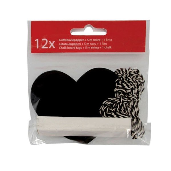Griffelhjärtan 12-pack med snöre och krita – sk.. | Köp på Tradera ...
