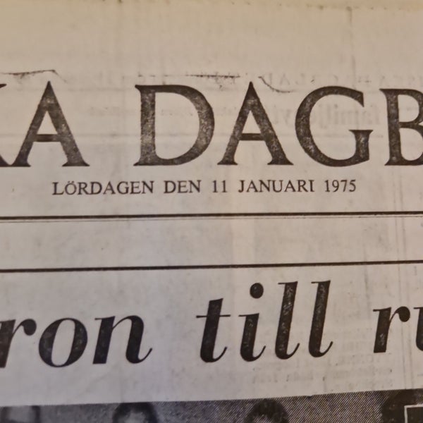 Se produkter som liknar Svenska Dagbladet Tidning på Tradera (713100763)