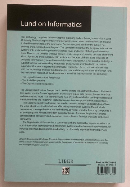 Lund on Informatics av Jonas Hedman, Thomas Kal.. | Köp på Tradera (706916934)
