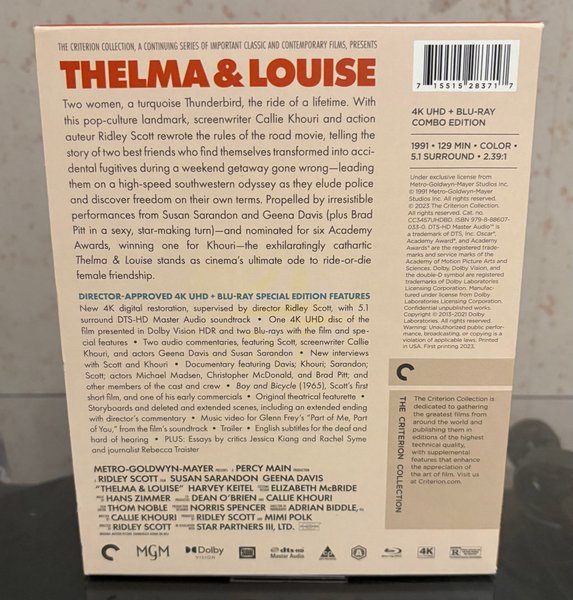 Thelma & Louise - Criterion Collection - 4K UHD.. | Köp på Tradera ...