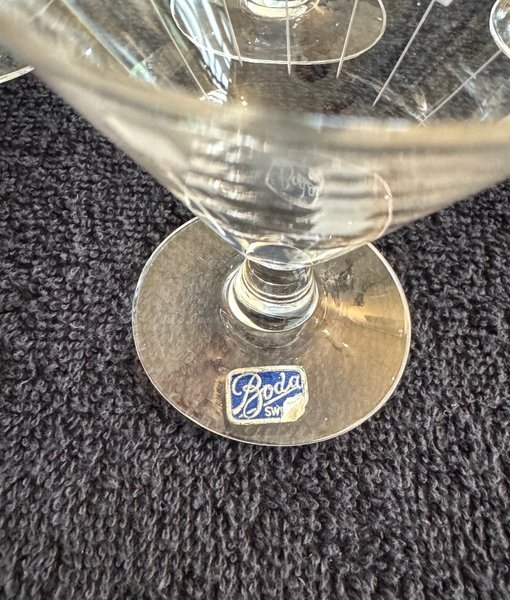 Boda Glas 50-talet handslipade (11 av 39 glas) | Köp på Tradera (694452680)