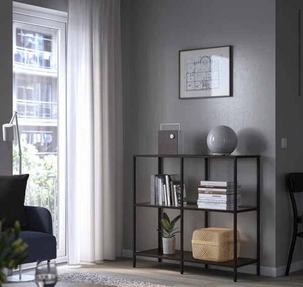 IKEA VITTSJÖ Hylla, svartbrun, glas | Köp på Tradera (736889200)