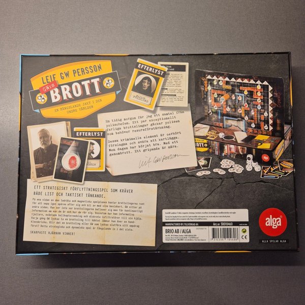 Leif GW Persson - Brott - Sällskapsspel, 2-5 sp.. | Köp på Tradera ...