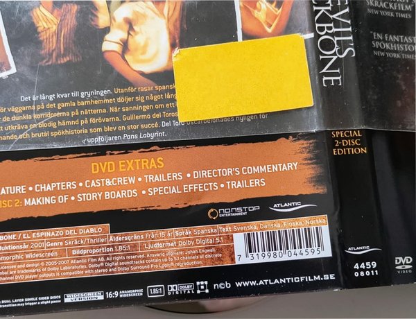 The Devil's Backbone - Special 2-Disc Edition DVD | Köp på Tradera ...